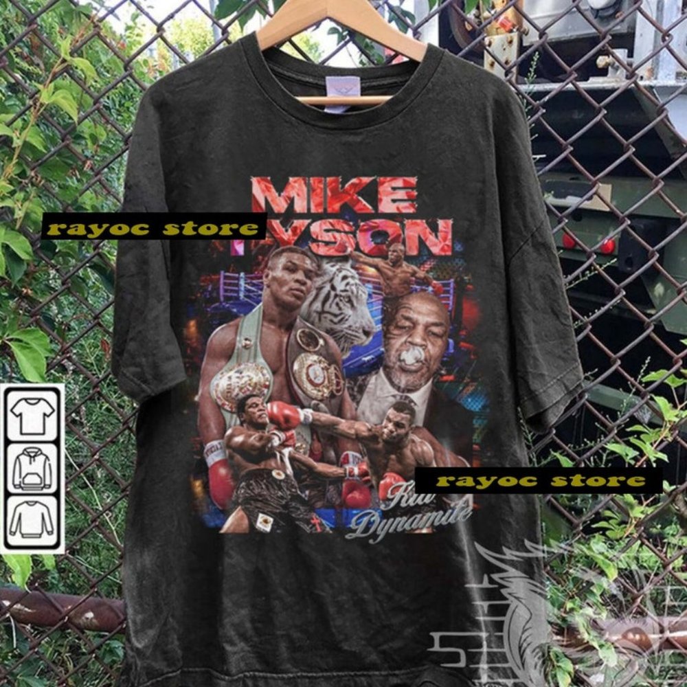 Vintage Bootleg Style Mike Tyson Kid Dynamite Shirt, … - Gem